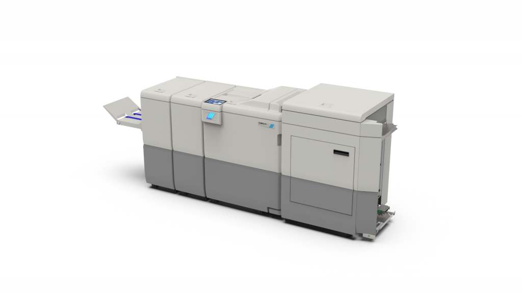 The optional cover feeder, integrated into the booklet maker, provides ...